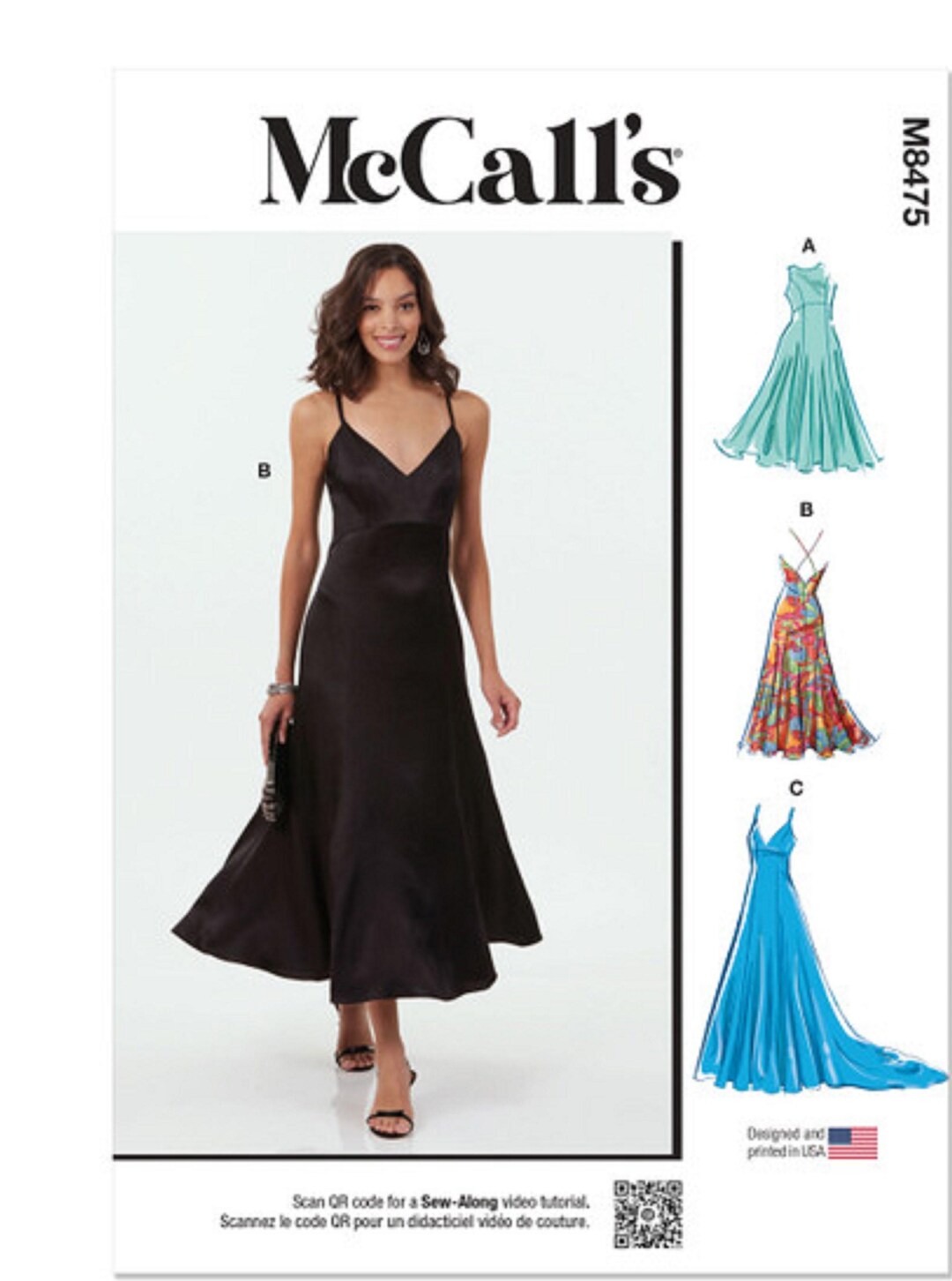 Sewing Pattern Evening Gown Pattern, Formal Dress Pattern, Gown With ...