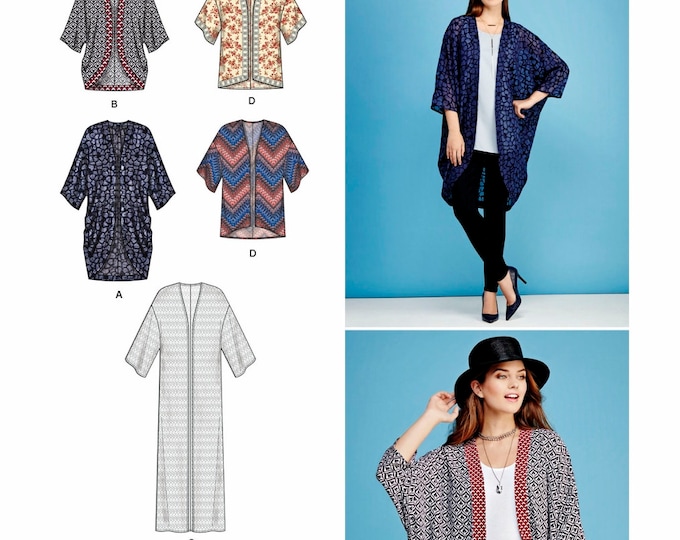 Sewing Pattern Kimono Cardigans Pattern, Kimono Duster Pattern ...