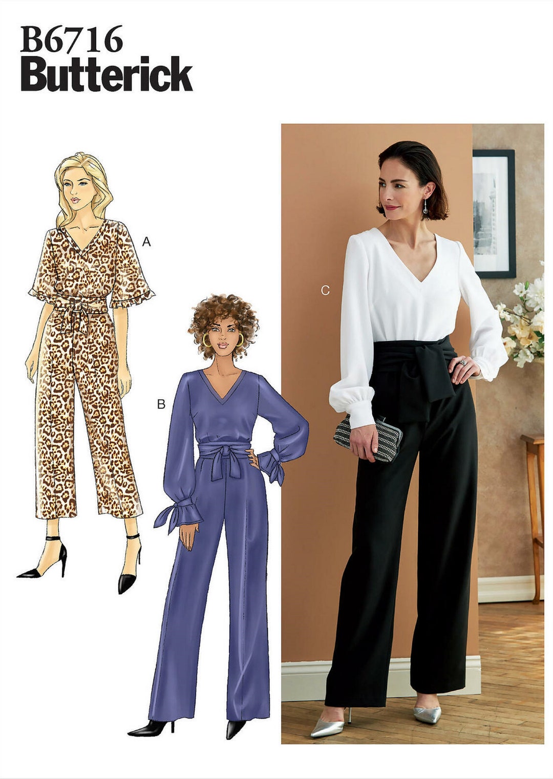 Sewing Pattern Women's Jumpsuit Pattern, Back Zipper Jumpsuit Pattern ...
