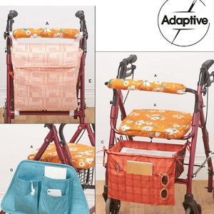 Sewing Patterns Walker Pockets Pattern, Wheeled Walker Accessories ...
