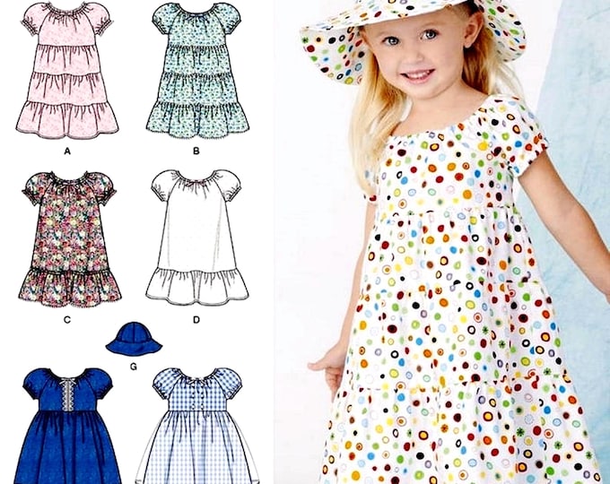 Sewing Pattern Girls' Dress Pattern, Little Girls Dress Pattern ...