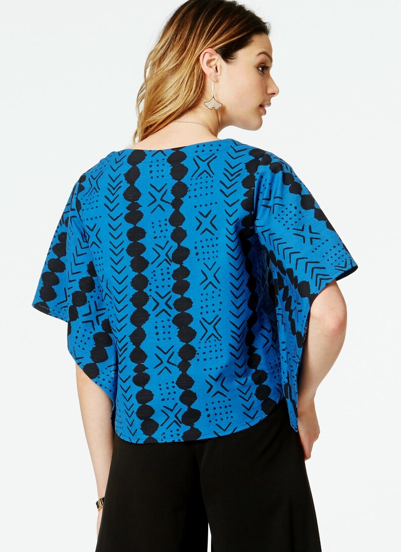 Sewing Pattern Loose Fit Tops Pattern, Flutter Sleeve Blouse Pattern ...