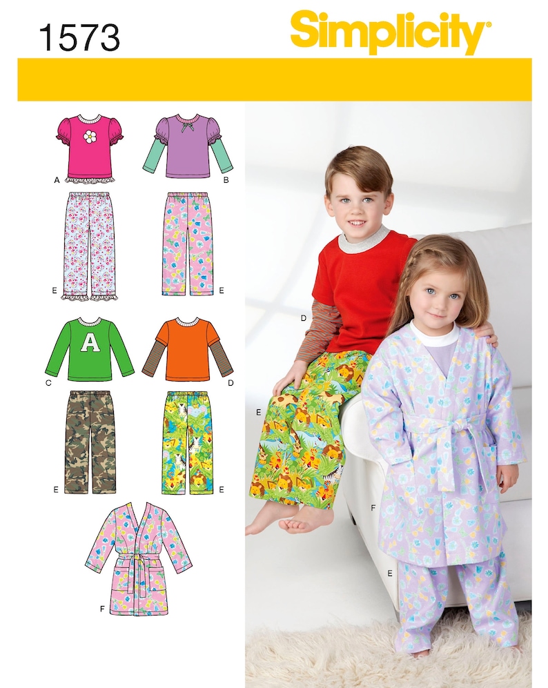 Sewing Pattern for Children's Pajama Pattern Child's | Etsy