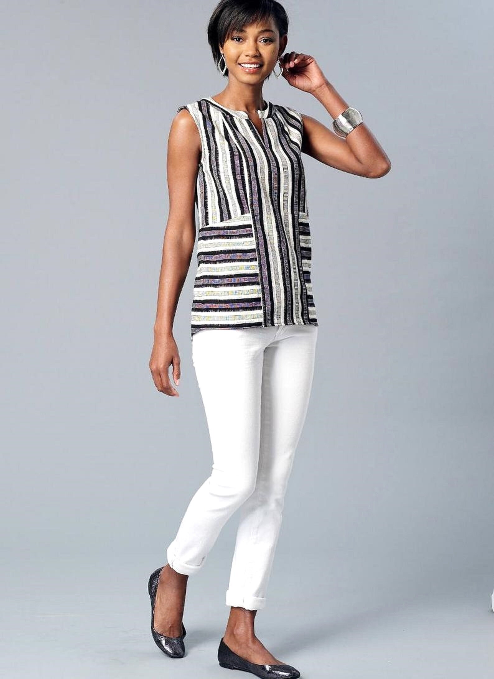 Sewing Pattern Women's Long Sleeve Blouse Pattern, Pullover Tops ...