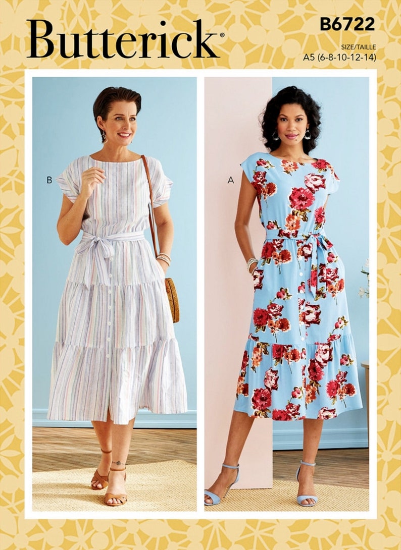 Sewing Pattern Women's Dress Pattern Button Front Dress - Etsy