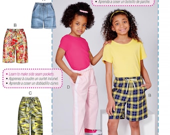 Sewing Pattern Girls' Easy Shorts Pattern Tween | Etsy