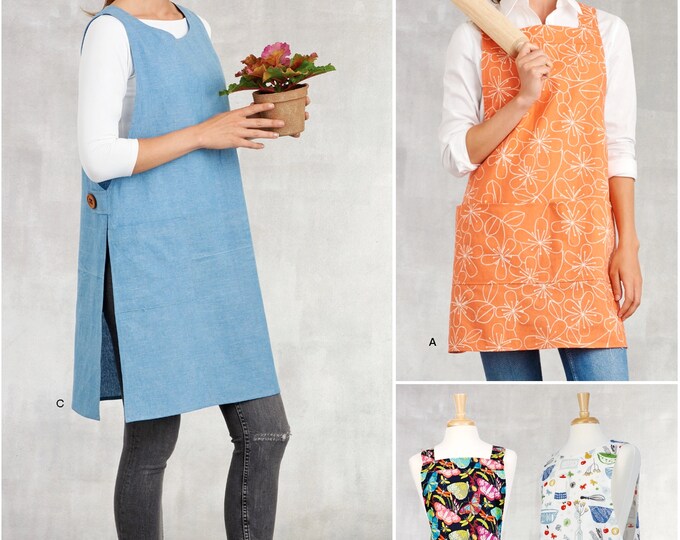 Sewing Pattern Aprons Pattern Wrap Around Apron Pattern Pancake Apron Pattern Simplicity