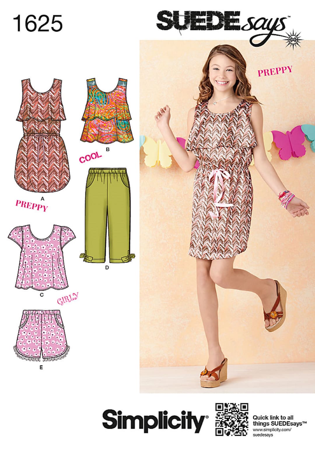 Sewing Pattern Girls' Easy Dress Pattern, Loose Fit Top Pattern ...