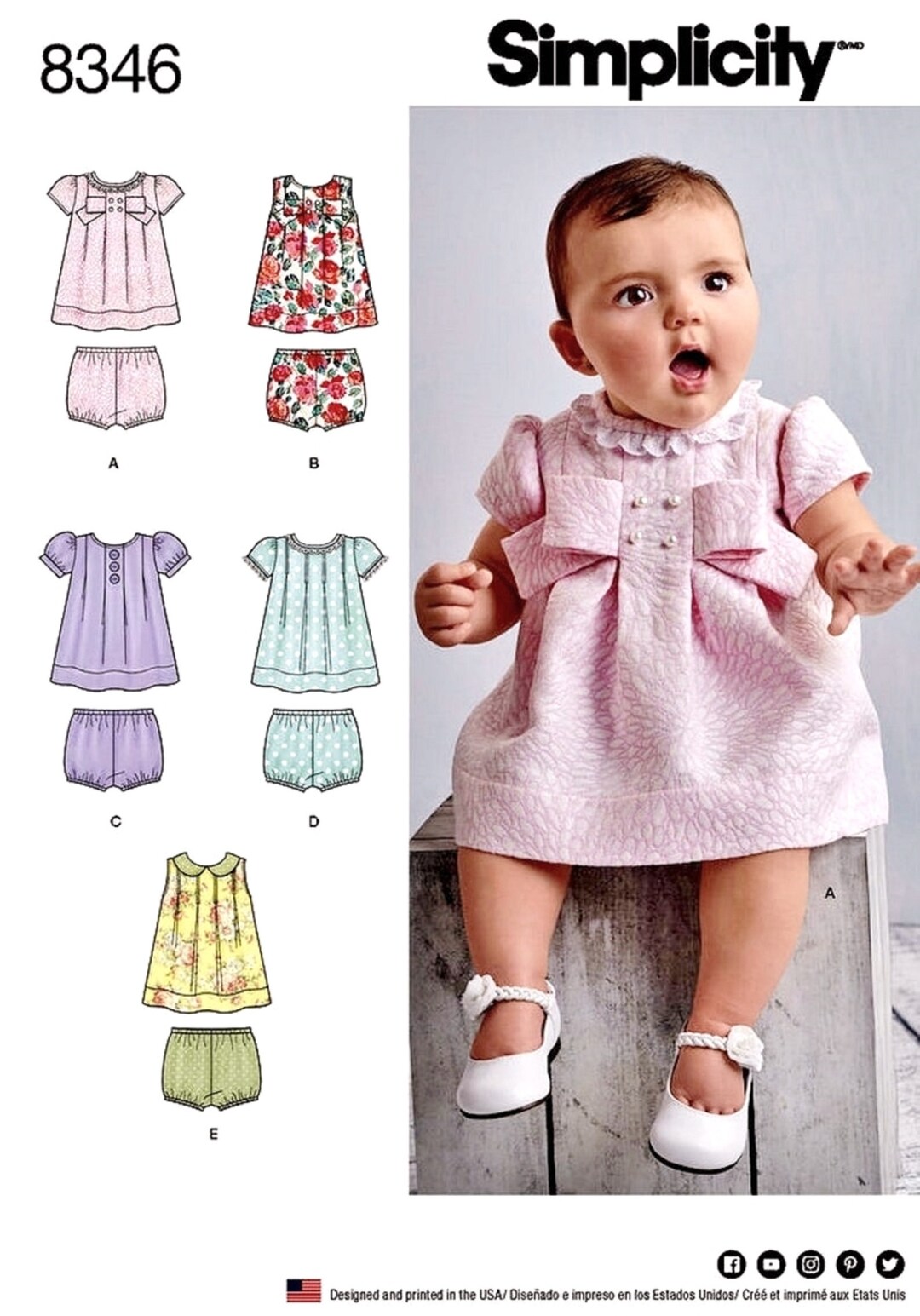 Sewing Pattern Babies' Dress and Panties Pattern, Toddler Dress Pattern ...