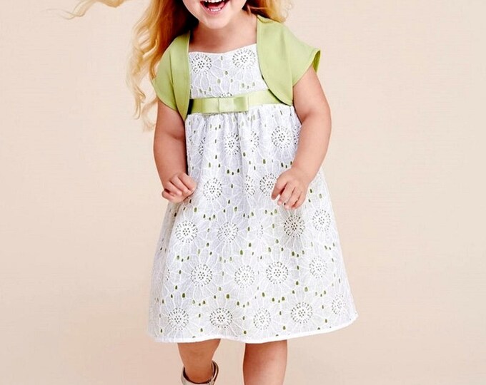 Sewing Pattern Little Girls Dress and Bolero Pattern, Girls' Sundress ...