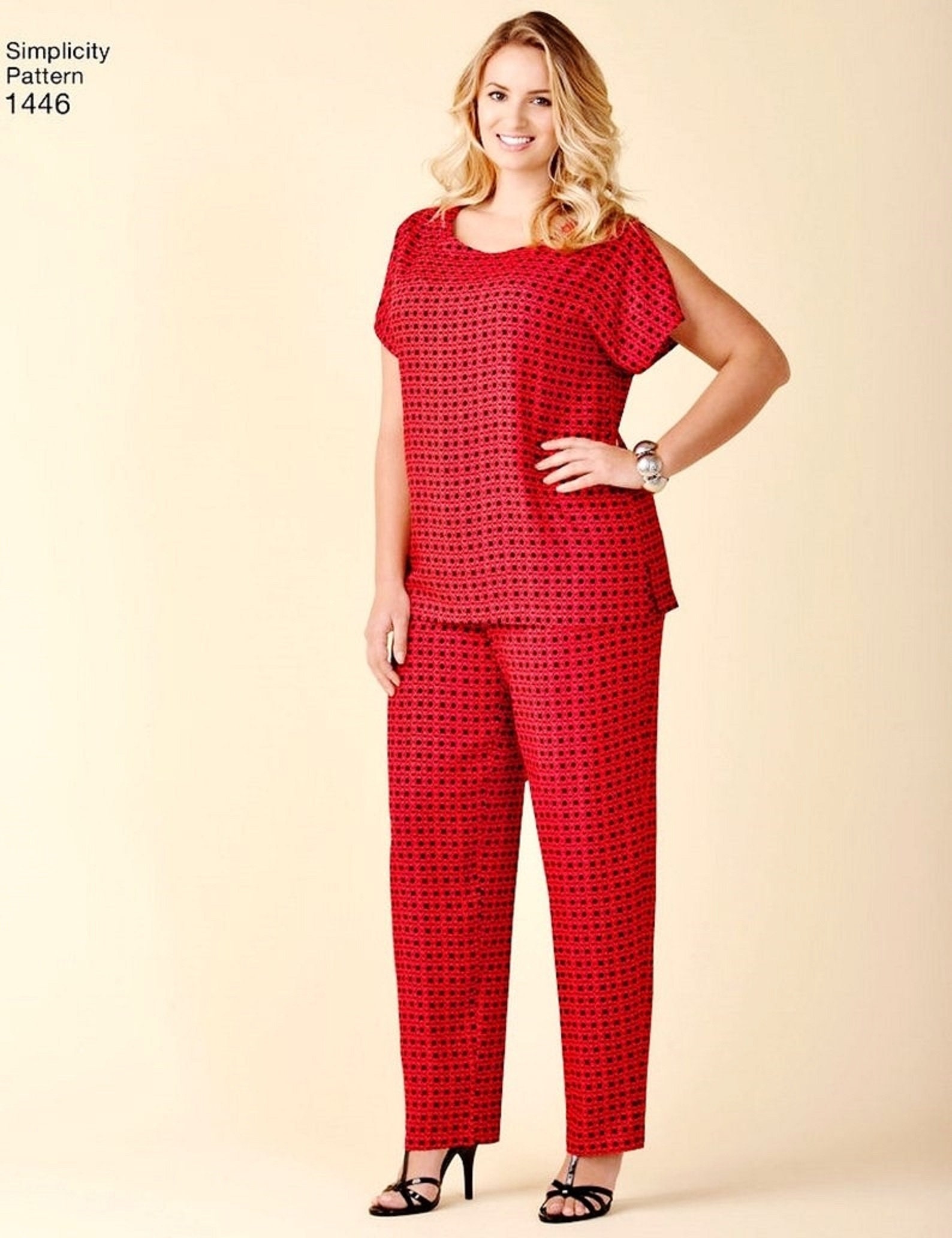 Sewing Pattern Women's Elastic Waist Pants Pattern, Easy Top Pattern ...