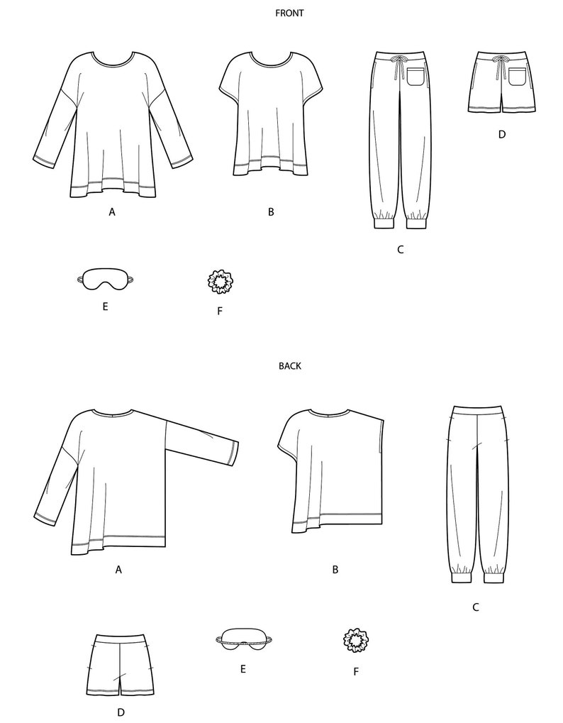 Sewing Pattern Women's Lounge Pants and Top Pattern Knit | Etsy