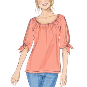 Sewing Pattern Pullover Blouse Pattern, Peasant Blouse Pattern, Long ...