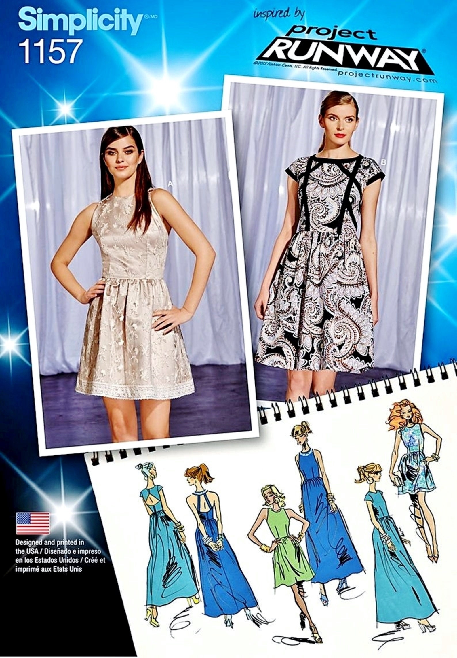 Sewing Pattern Women's Dress Pattern Project Runway Dress | Etsy