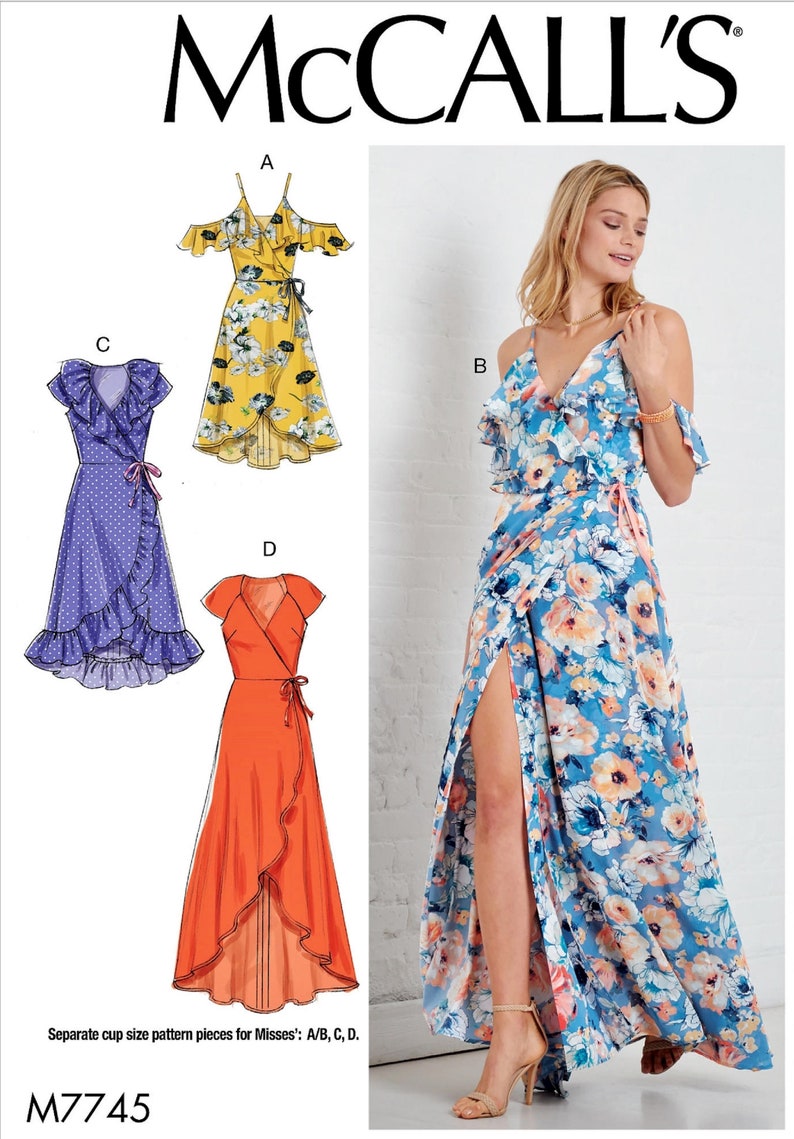 Sewing Pattern Women's Wrap Dress Sewing Pattern | Etsy