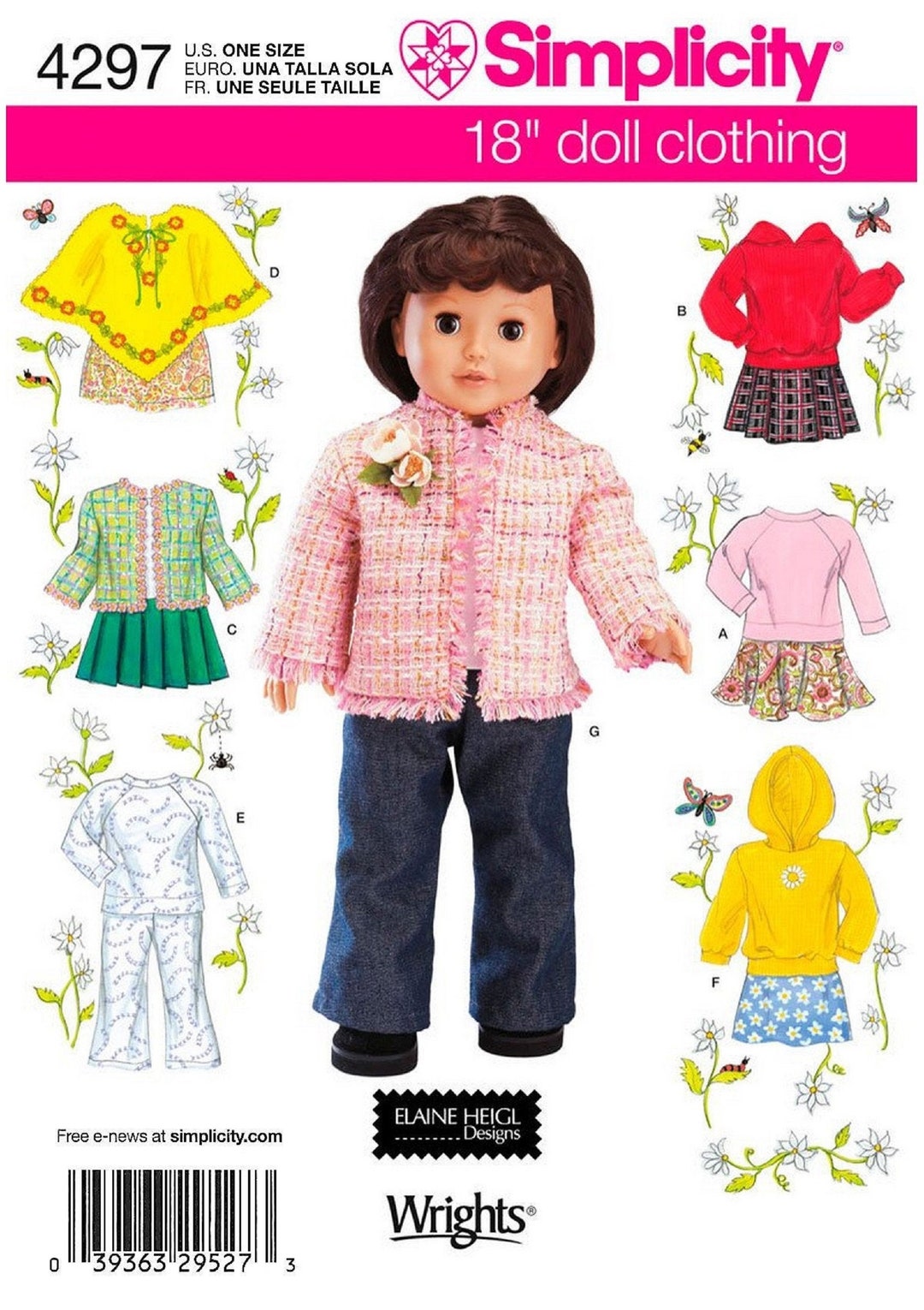 Sewing Pattern 18 Inch Doll Clothes Pattern, 18 in Doll Clothes, Doll ...