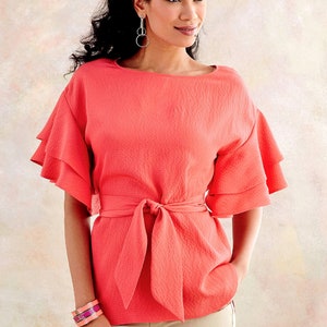 Sewing Pattern Women's Easy Top Pattern, Pullover Top Pattern, Easy ...