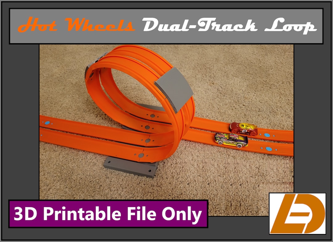 Dual-track Loop for Hot Wheels Cars and Monster Trucks (3D Printable ...