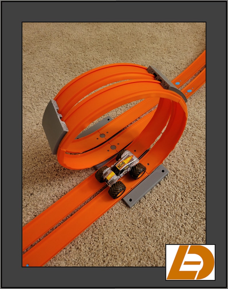 Dual-track Loop for Hot Wheels Cars and Monster Trucks (3D Printable ...