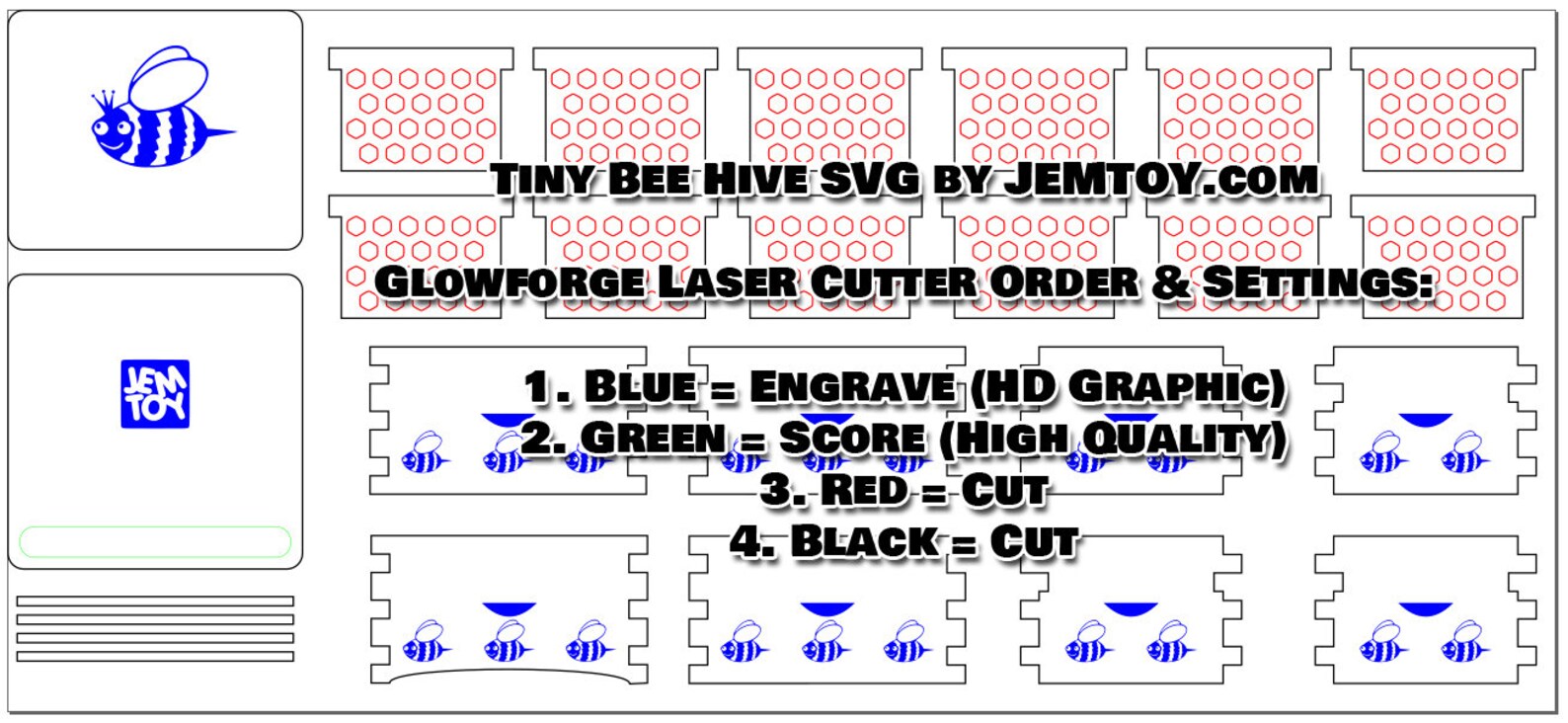 Tiny Toy Honey Bee Hive SVG for Glowforge Laser Cutter | Etsy
