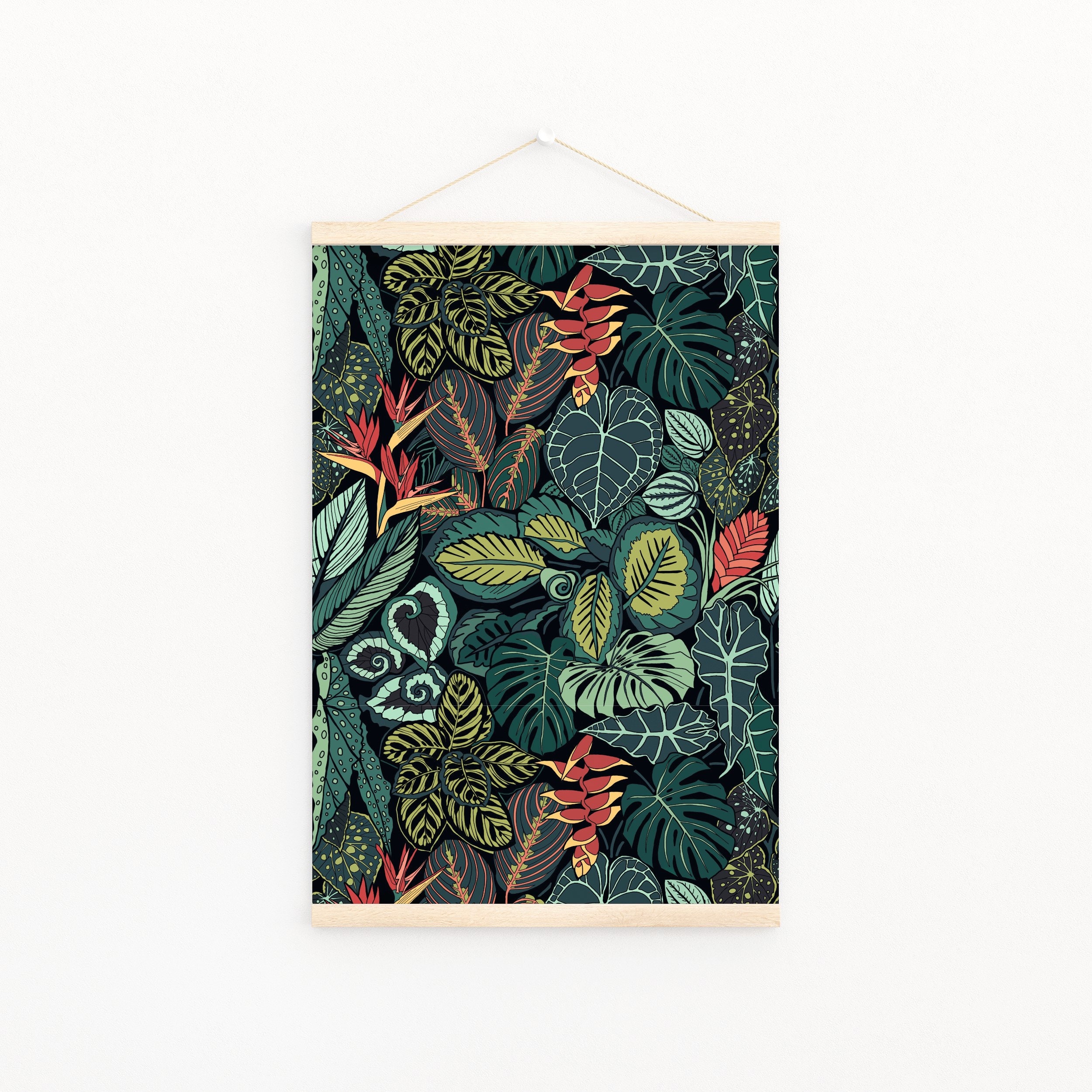 Rainforest Pattern Print/ Tropical Jungle Print/ Botanical - Etsy