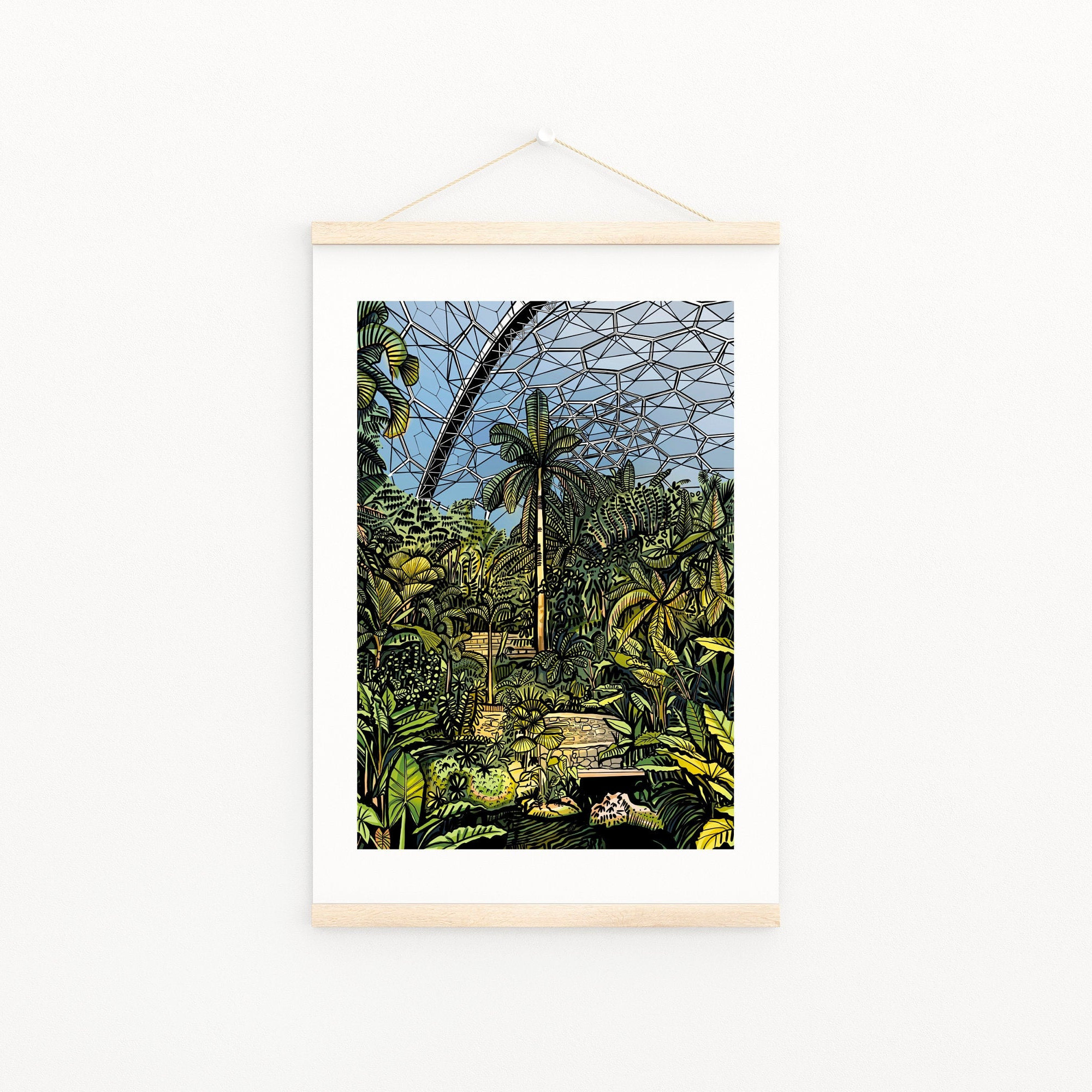 Eden Project Jungle Print/ Botanical Greenhouse Poster/ Eden Project ...