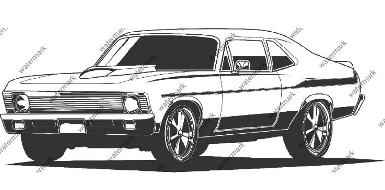 Car 1970 Chevy Nova Png Illustration Car Vector Silhouette Automotive ...