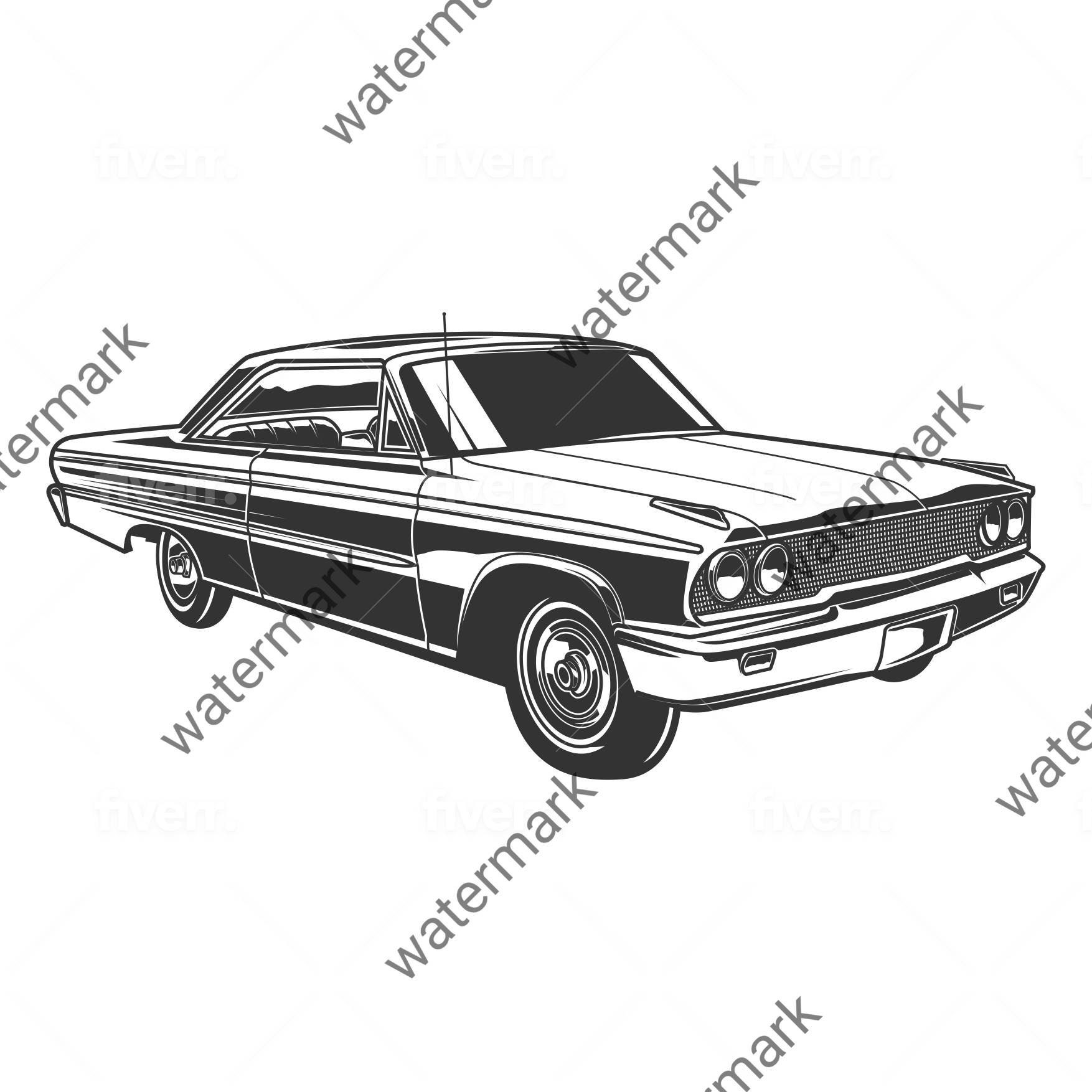 Car 1963 Ford Galaxy Png Illustration Car Vector Silhouette Automotive ...