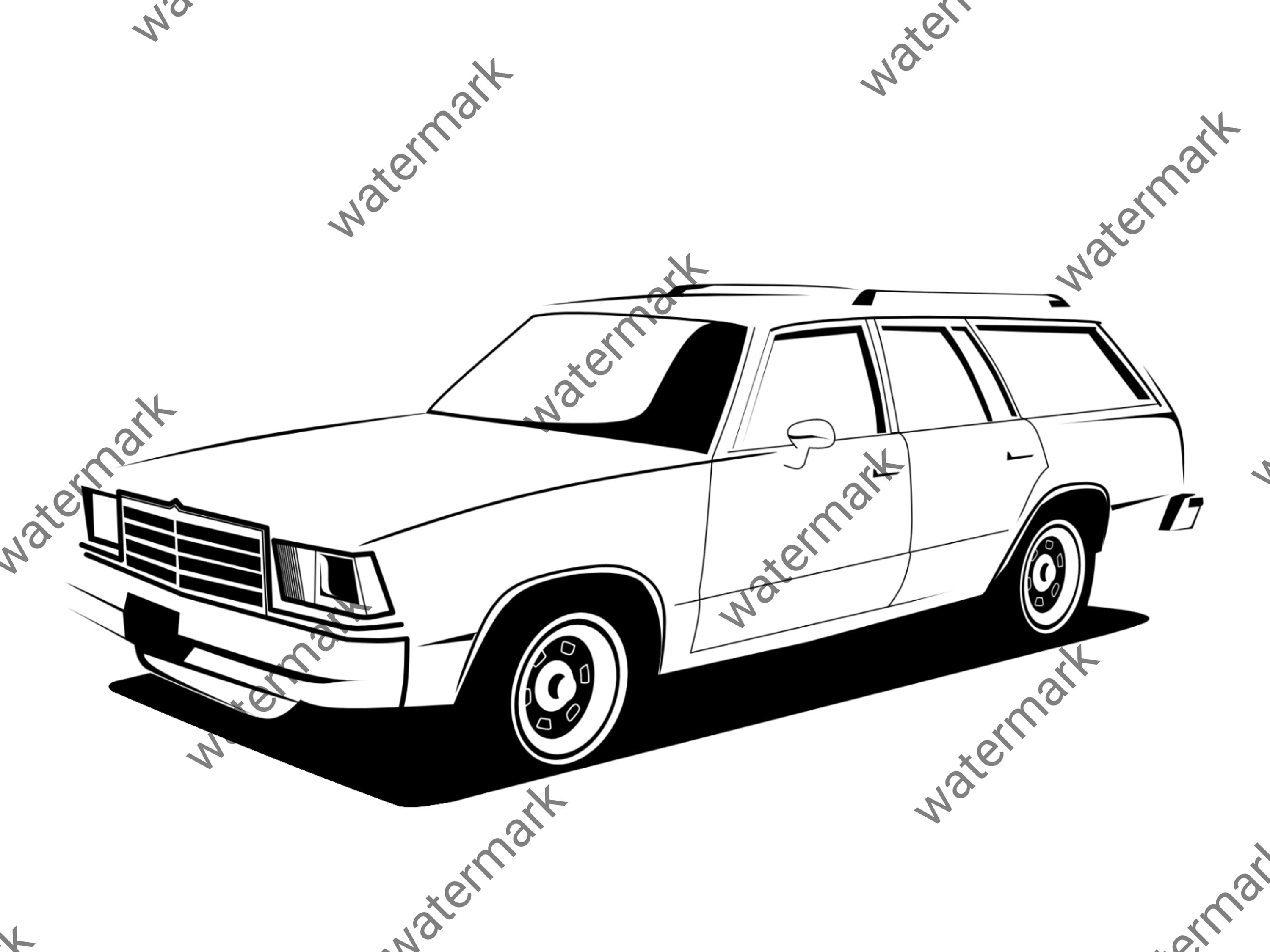 Car 1979 Chevy Chevrolet Malibu Wagon Png Illustration Vector ...