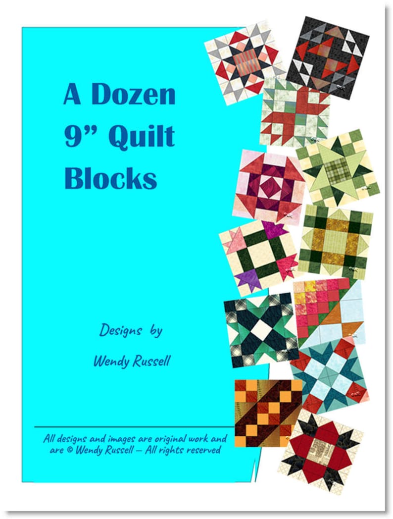 A Dozen 9" Quilt Block Patterns - Etsy
