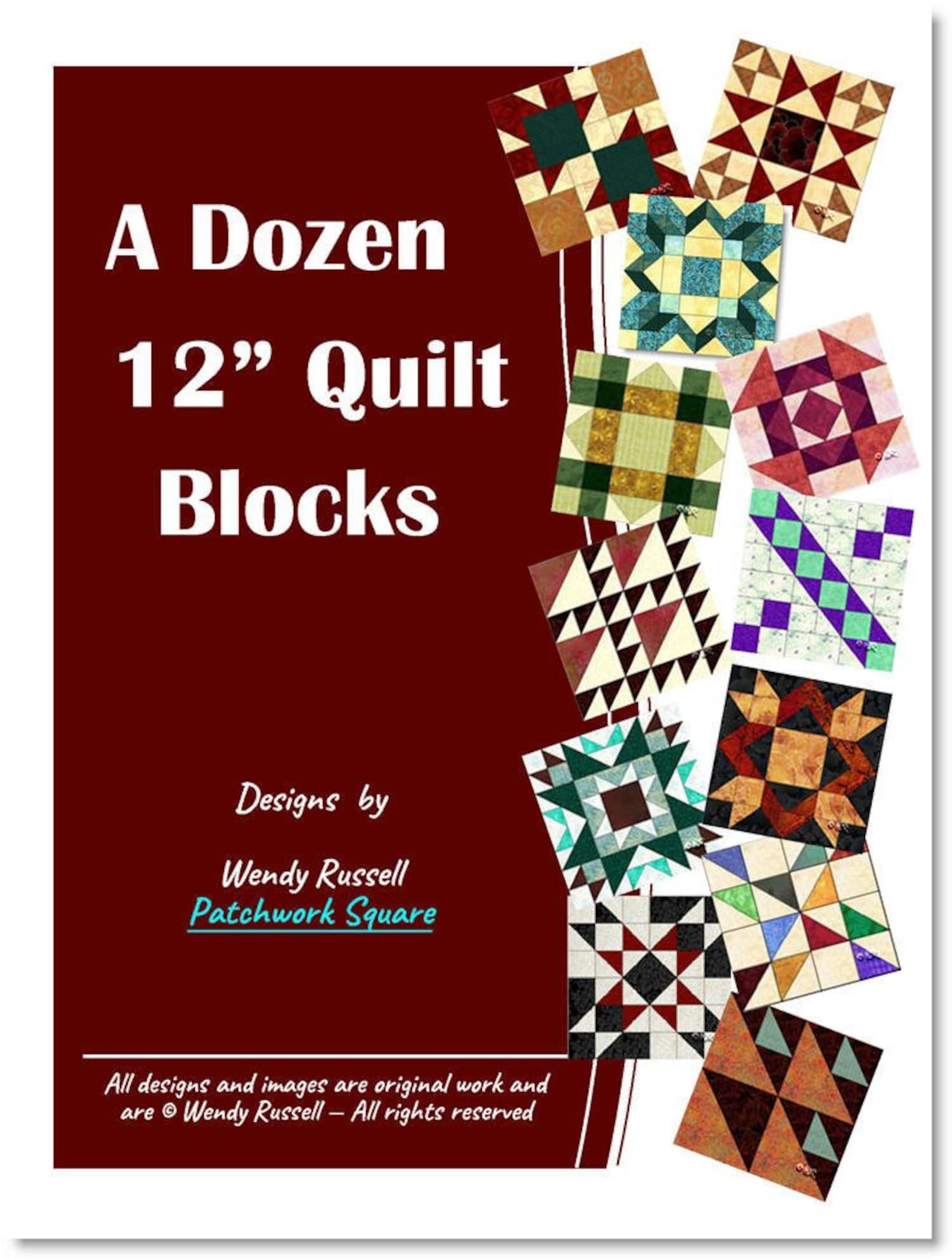 A Dozen 12" Quilt Block Patterns - Etsy