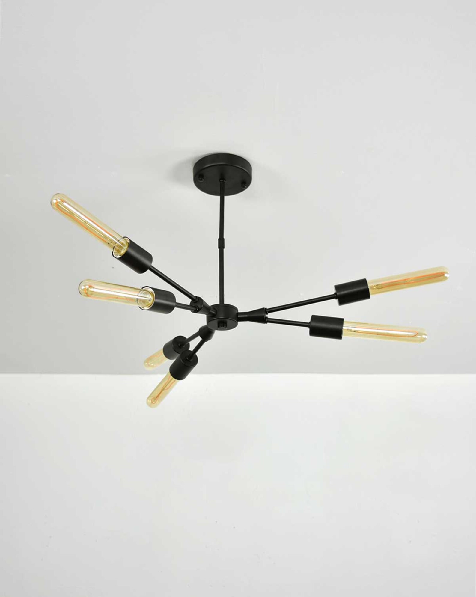 6 Light Y Spoke Modern Ceiling Fixture Black Ceiling Light - Etsy