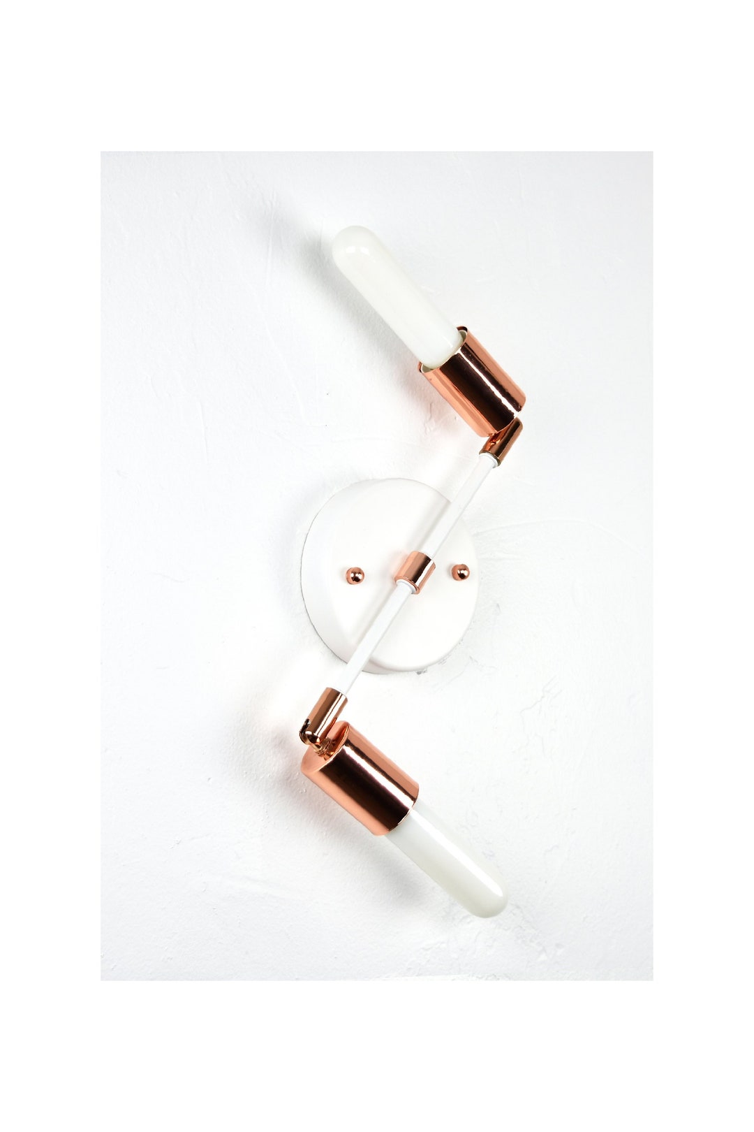 Double Hinge Arm Wall Sconce - Custom Finish - Two Light Wall Lamp - Etsy