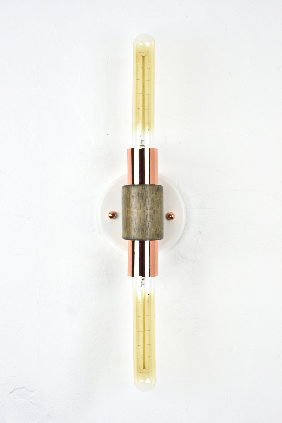 Modern Wood Double Wall Sconce Custom Finishes Two Light - Etsy