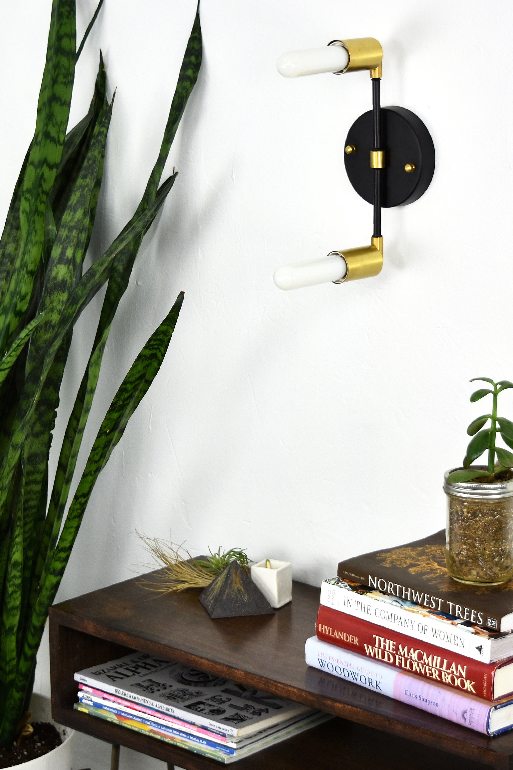 Double Hinge Arm Wall Sconce Custom Finish Two Light Wall - Etsy