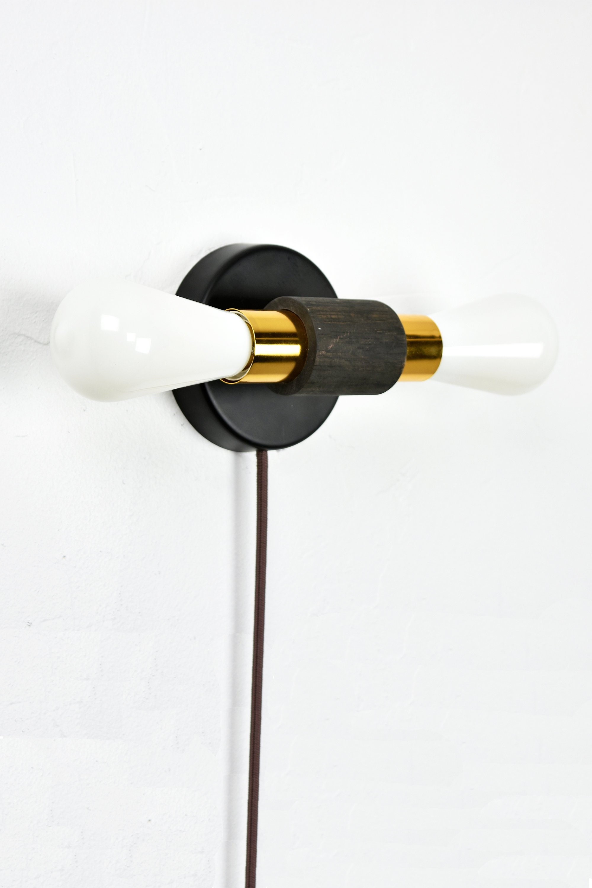 Modern Wood Double Wall Sconce - Custom Finishes - Two Light Wall ...