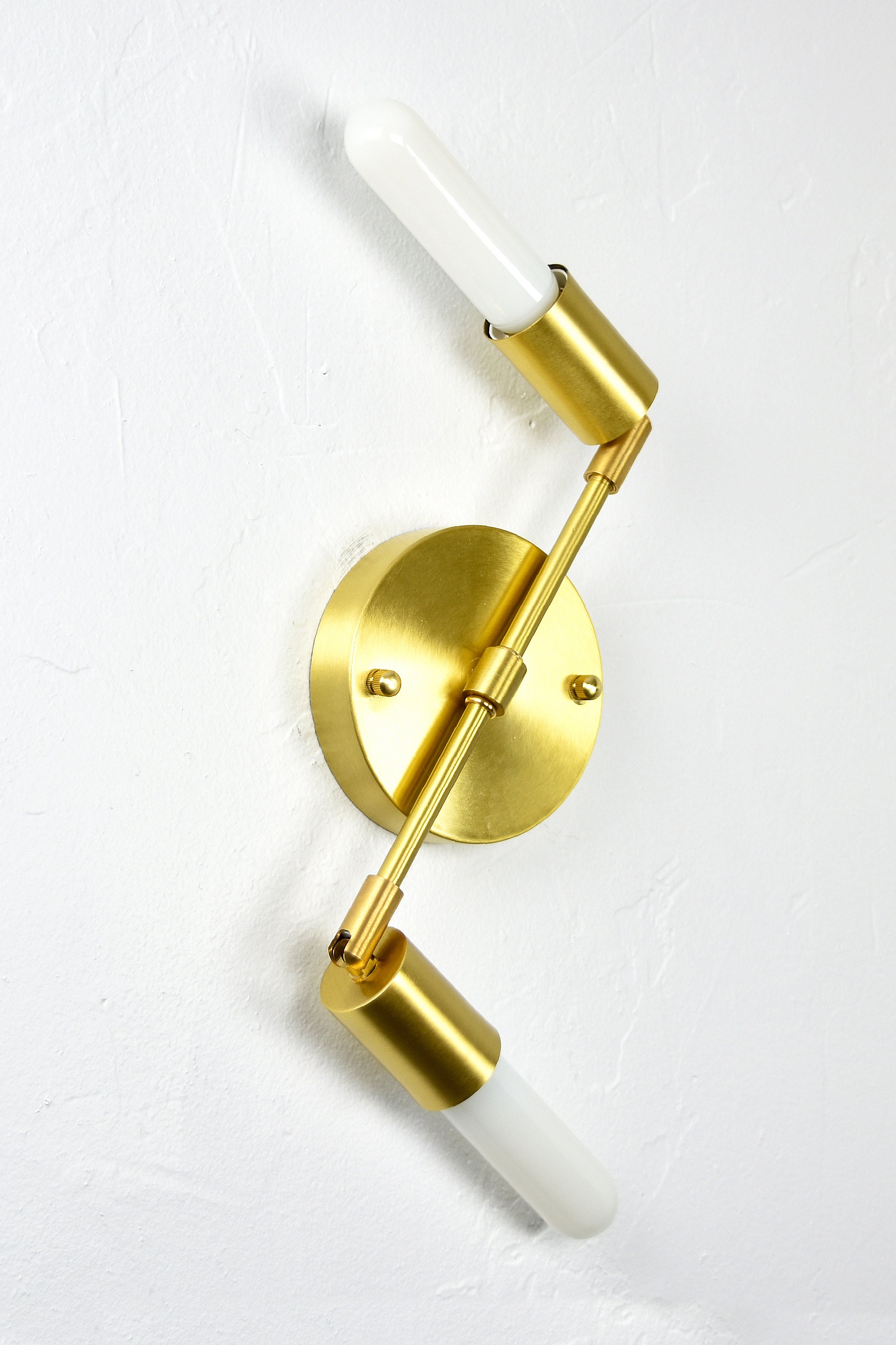Double Hinge Arm Wall Sconce Custom Finish Two Light Wall - Etsy