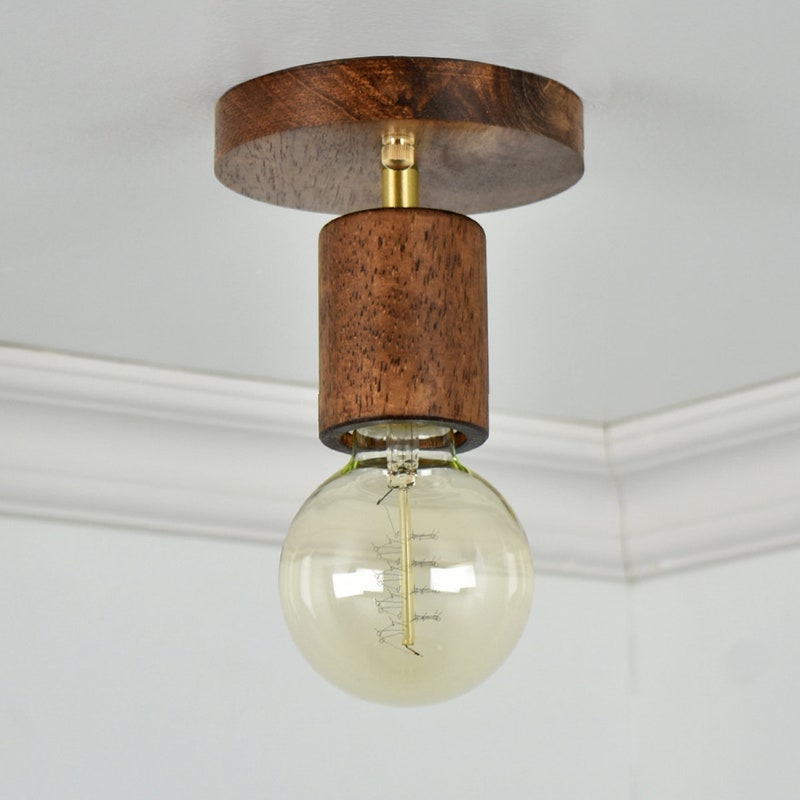 Walnut Ceiling Light Flush - Etsy