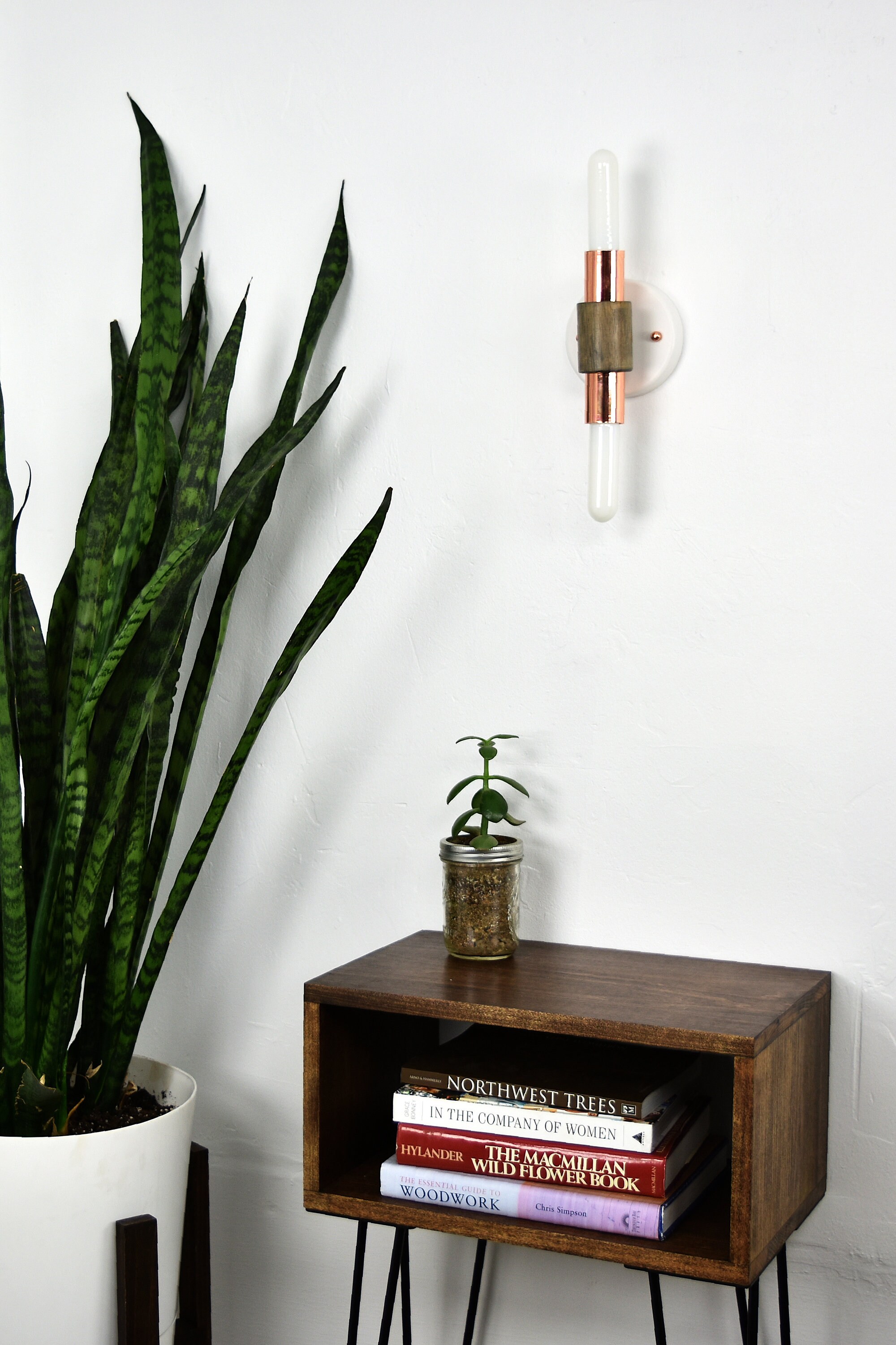 Modern Wood Double Wall Sconce - Custom Finishes - Two Light Wall Fixture - Horizontal or ...