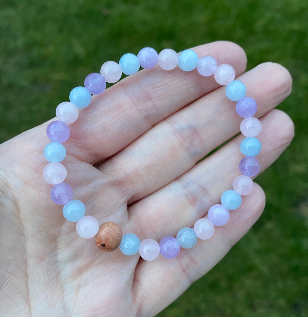 Purple Morganite, And, Rose Wood, Diffuser, Aromatherapy, Bracelet - Etsy