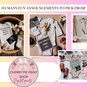 Goth Baby Pregnancy Announcement Digital Editable Templates Social ...