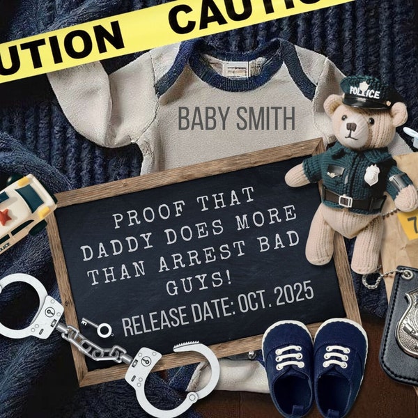 Police Baby Announcement - Etsy