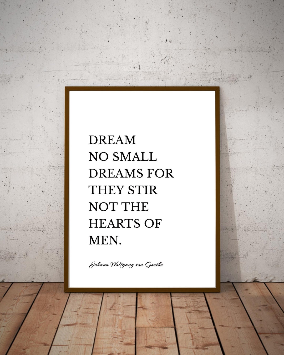Dream No Small Dreams, Emerson Quote Large Print, Inspiring Wall Art ...