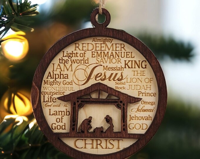 Names of God, Names of Jesus, Names of Christ, Christmas Ornament ...