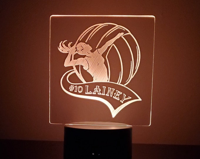 Personalized Volleyball LED Light, Volleyball Gift, Sport Gift, LED ...