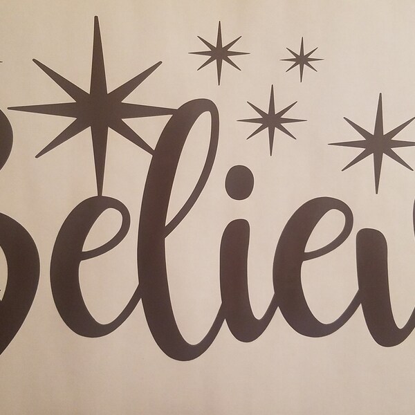 Believe Vinyl Decal - Etsy