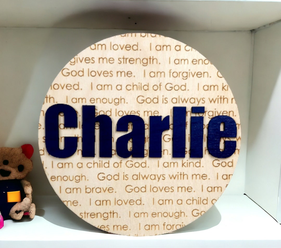 Child of God, Affirmation Sign, Baptism, Communion, Personalized I AM ...