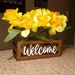 Welcome Planter Box, Mason Jar Centerpiece, Succulent Planters, Modern ...