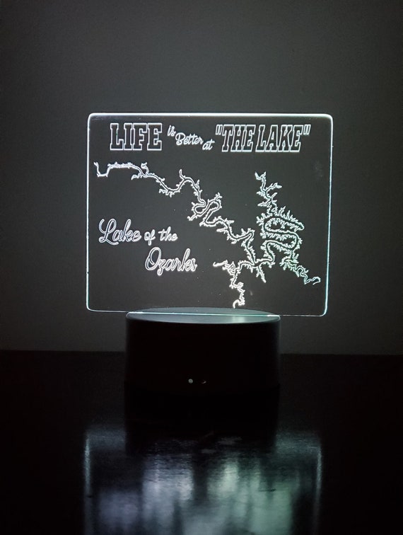 Lake of the Ozarks LOTO Map Life is Better Bar Decor Lake - Etsy