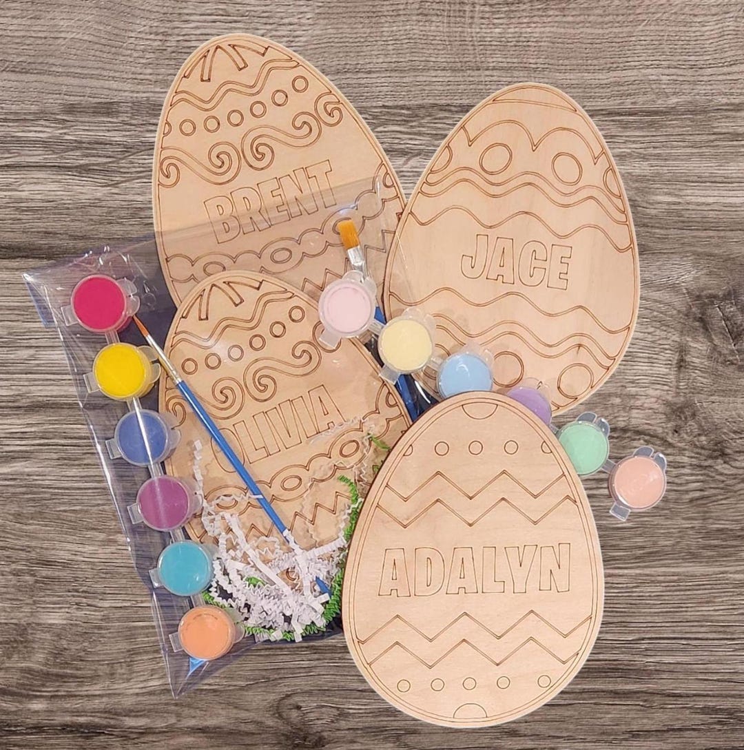 Personalized Easter Egg Paint Kit, Easter Craft Kit, DIY Easter Craft ...